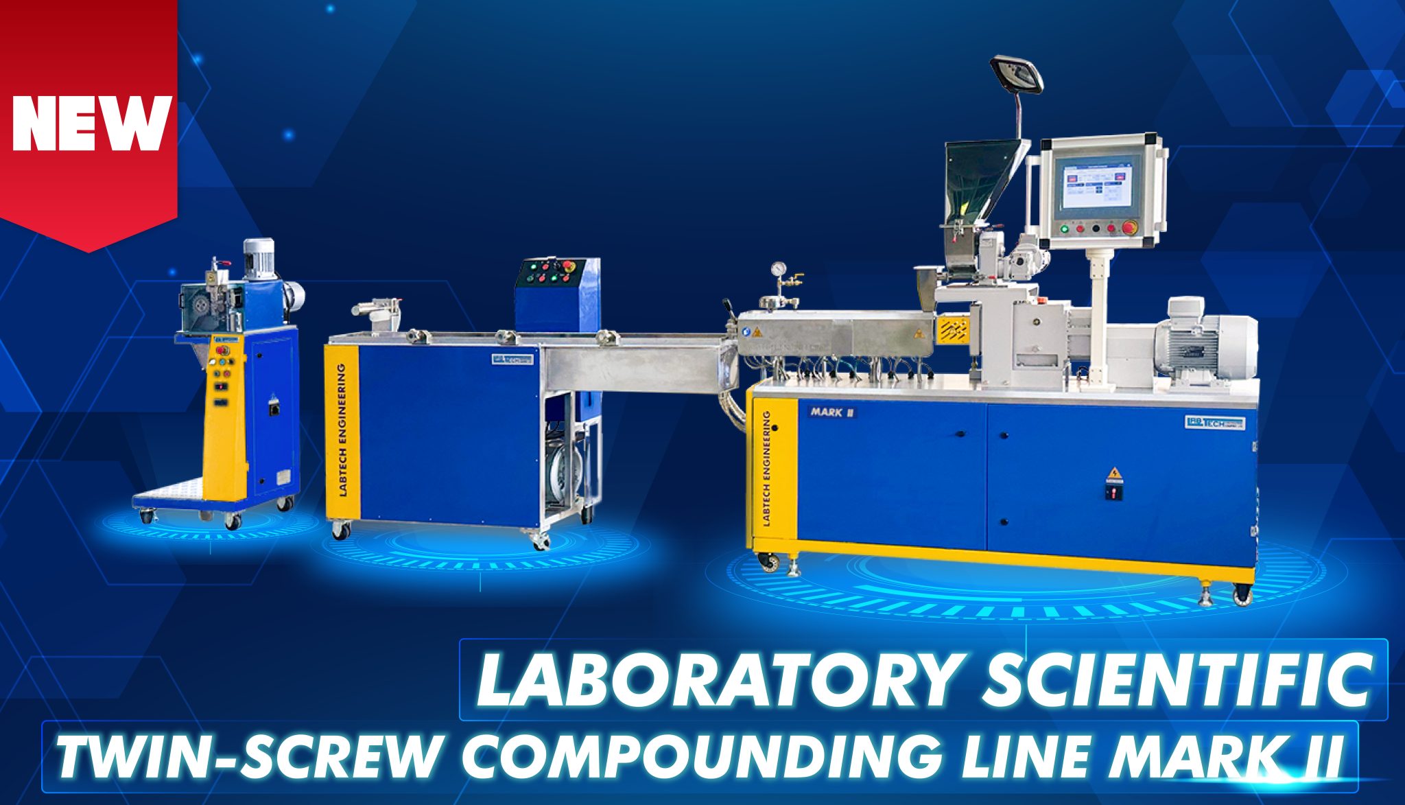 NEW! Labtech Mark II Series Twin-Screw Extrusion Compounding Line ...